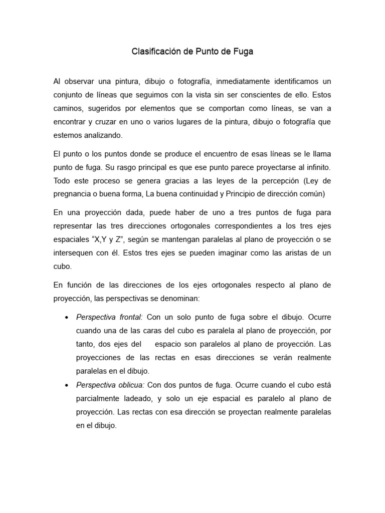 Tipos de Puntos de Fuga en Perspectiva | PDF | Arte | Ciencia y matemáticas