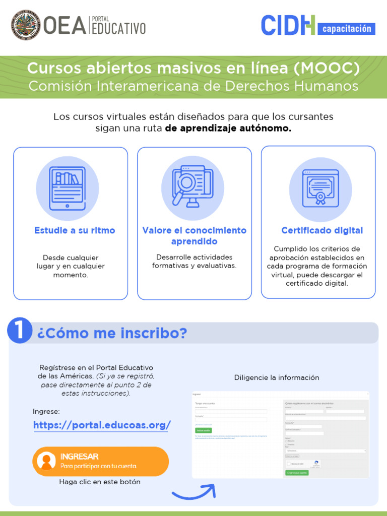 Instructivo Ingreso2 | PDF | Curso abierto masivo en linea | Informática