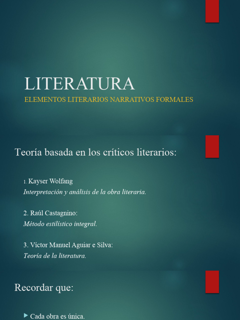 Elementos Literarios (Autoguardado) | PDF | Autor
