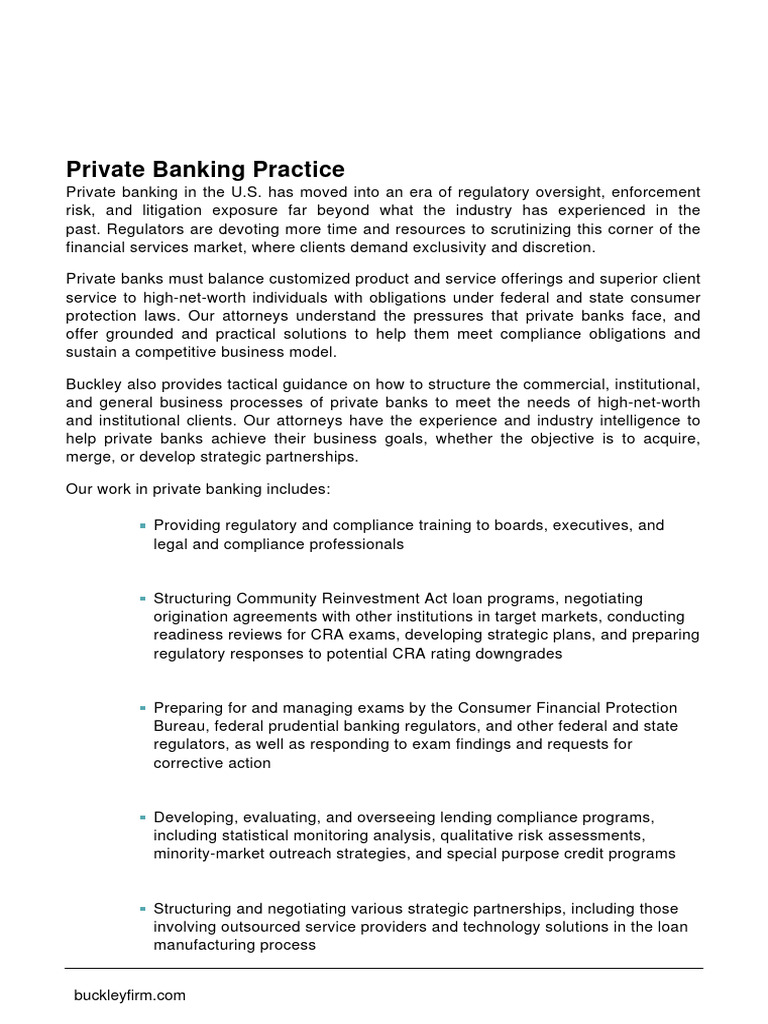 Private Banking | PDF | Banks | Regulatory Compliance