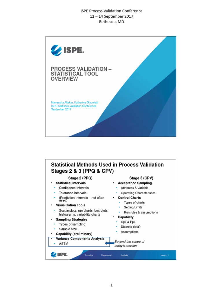 Statistical Tools For Process Validation Pdf Statistics