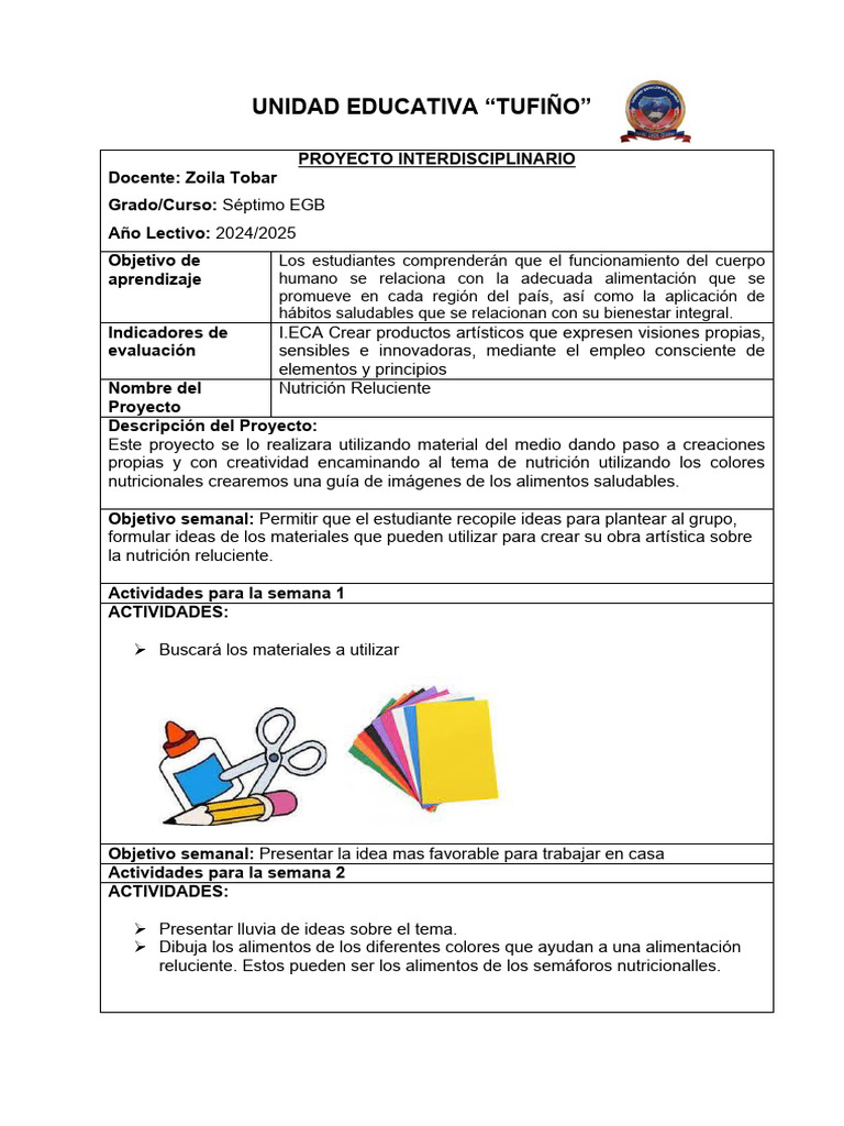 Proyecto Septimo EGB | PDF