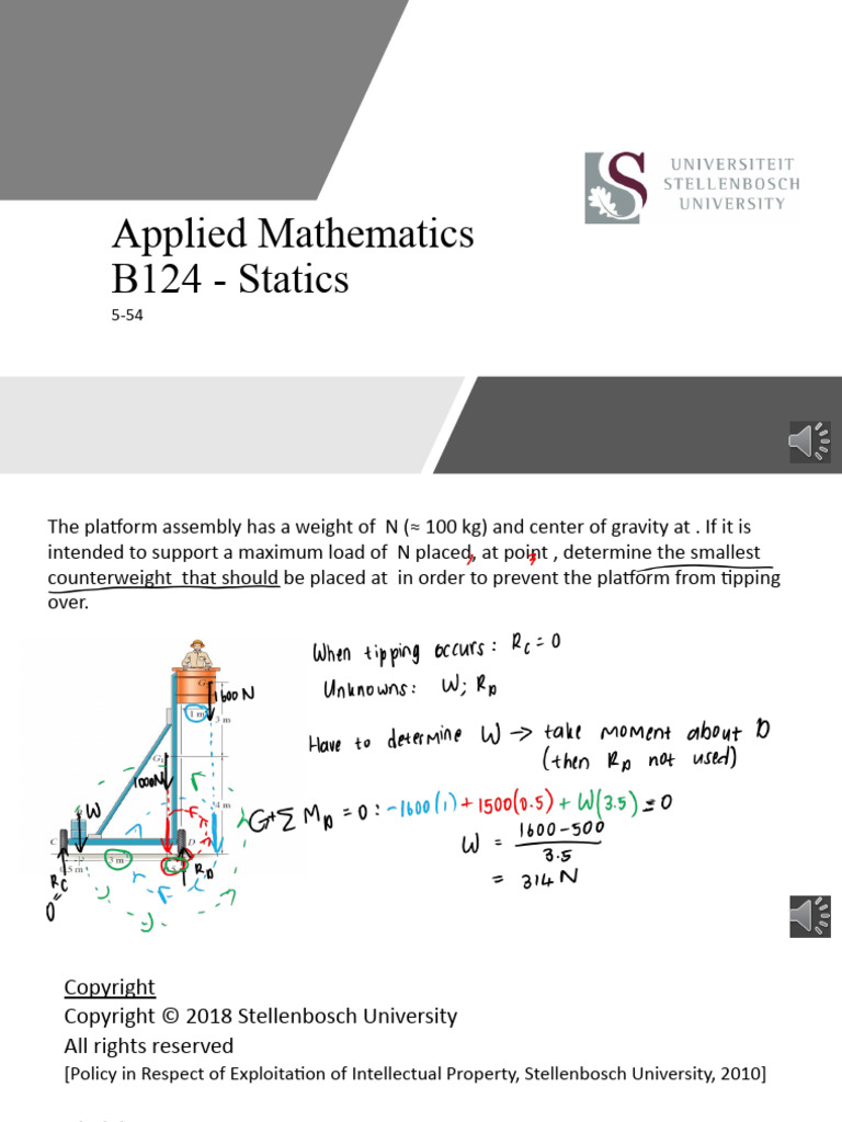 Applied Mathematics B124 - Statics | PDF