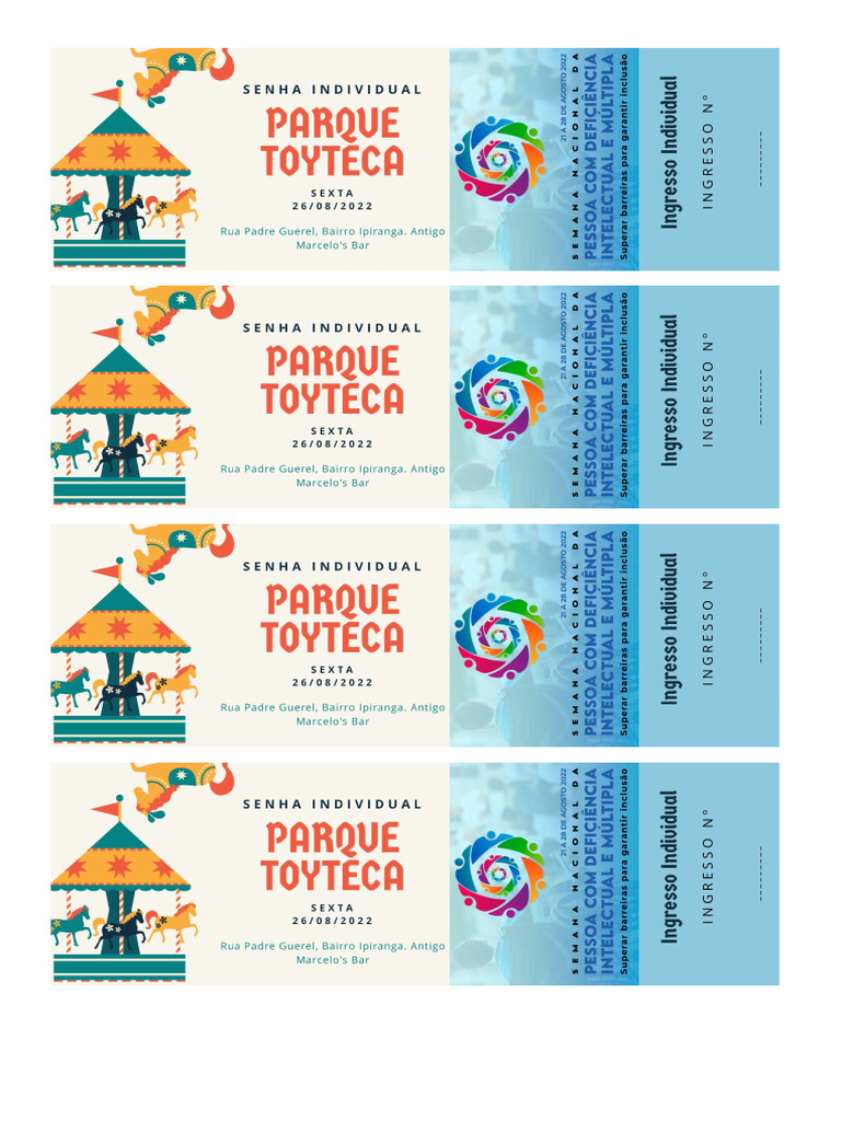 Ingresso Parque | PDF