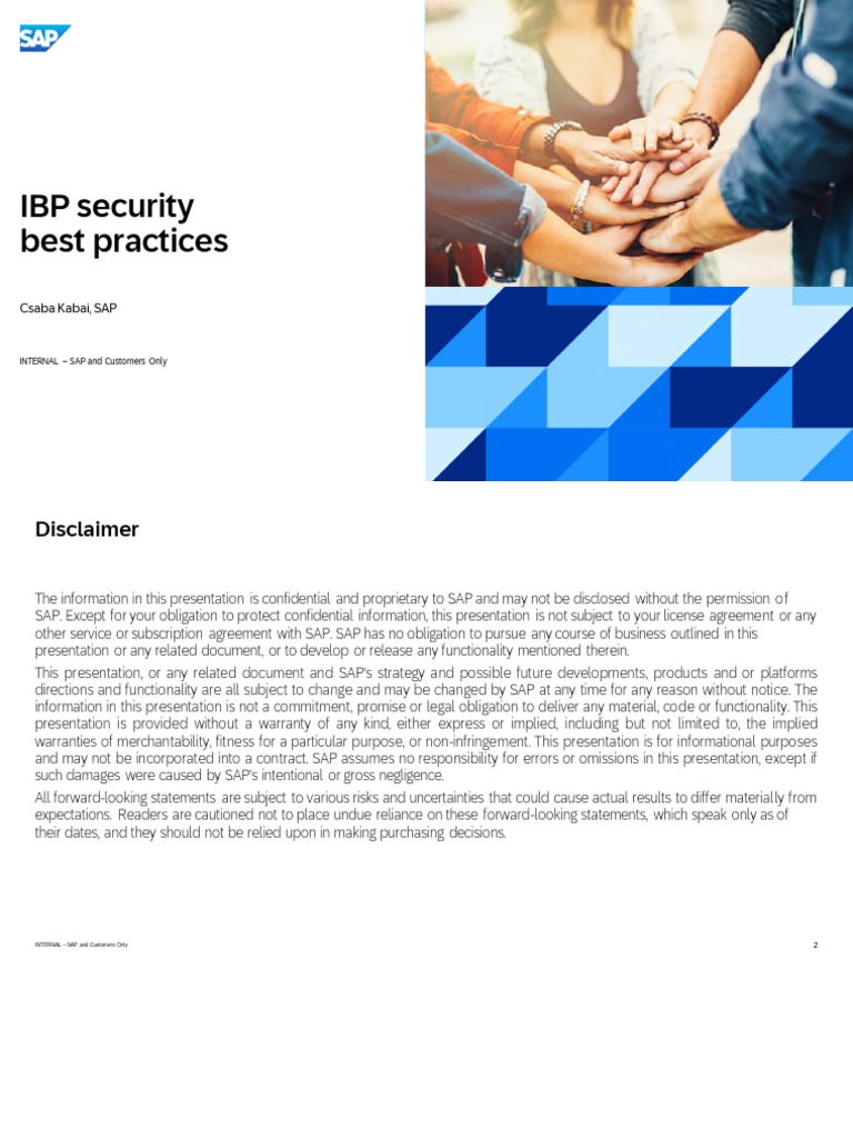 CSD - Budapest - IBP Security Best Practices | PDF | Public Key ...