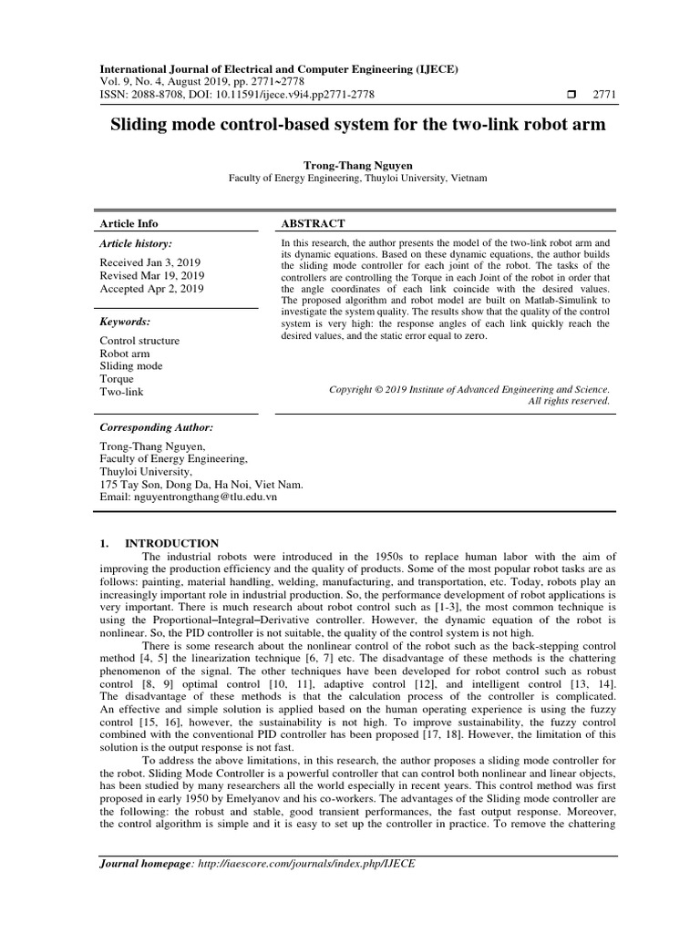 Two Link Robot Arm | PDF | Teaching Methods & Materials | Technology & Engineering