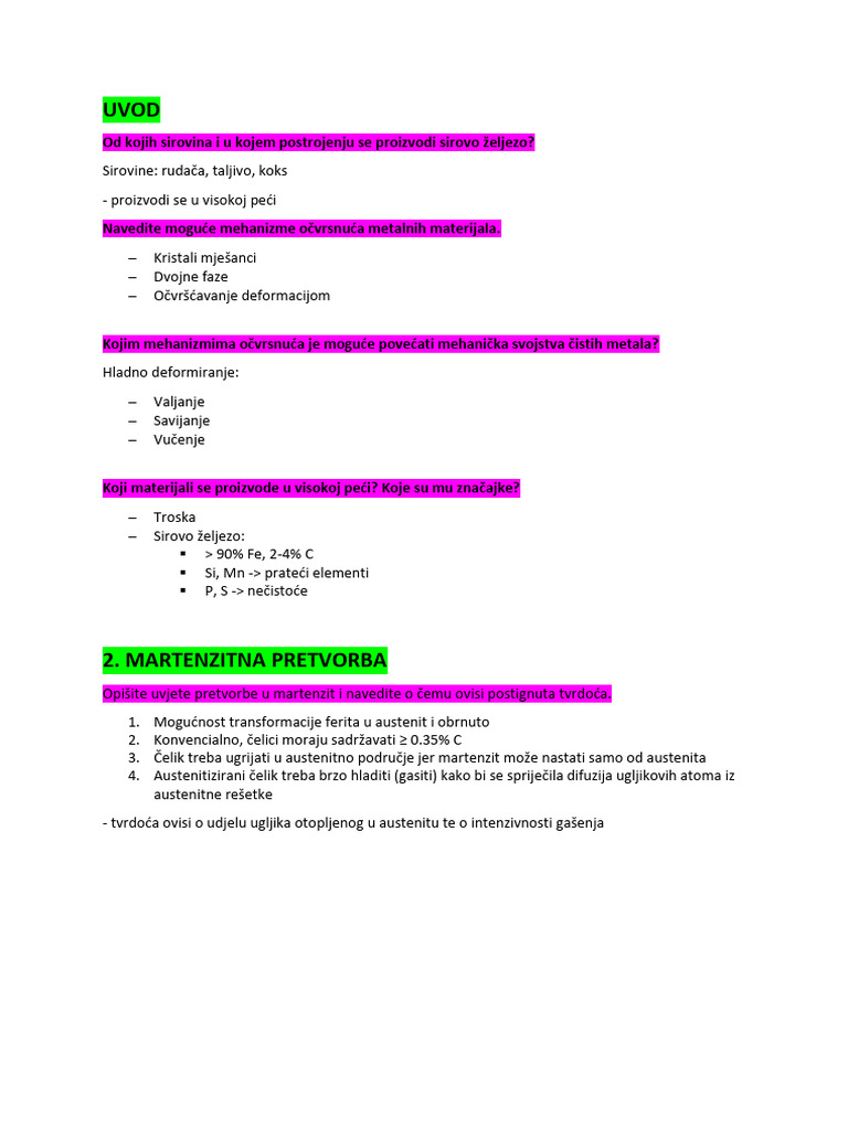 Toplinska Obrada Skripta | PDF