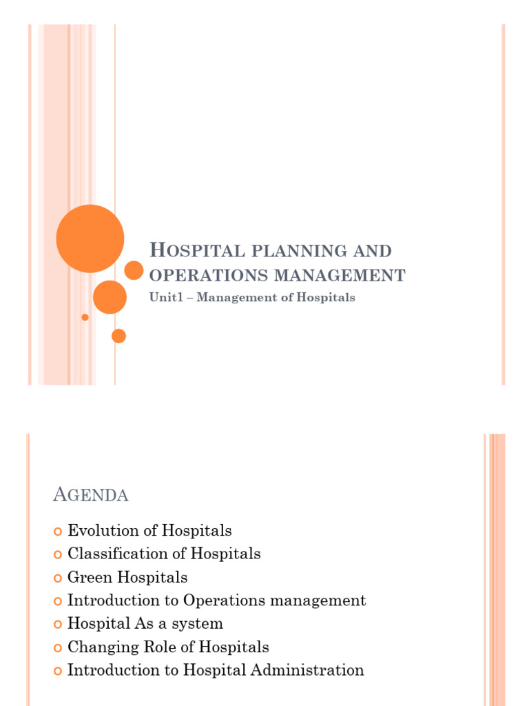 Unit1 HPOM | PDF | Hospital | Health Care