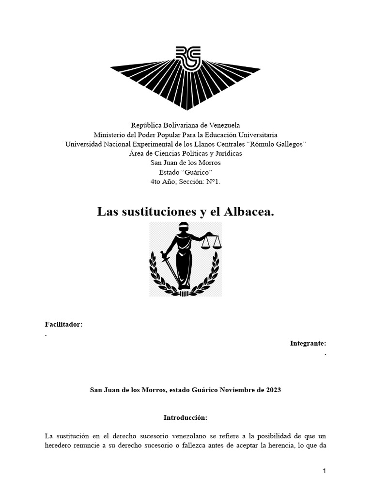 Las Sustituciónes y El Albacea | PDF | Herencia | Albacea