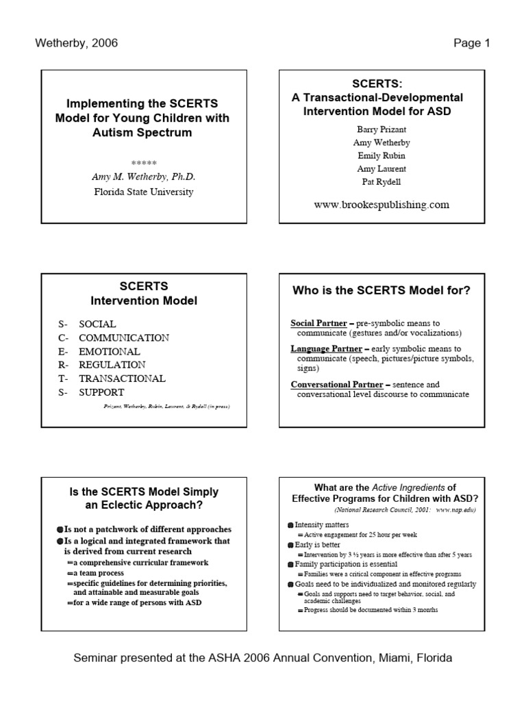 SCERTS Implementation | Download Free PDF | Emotional Self Regulation ...