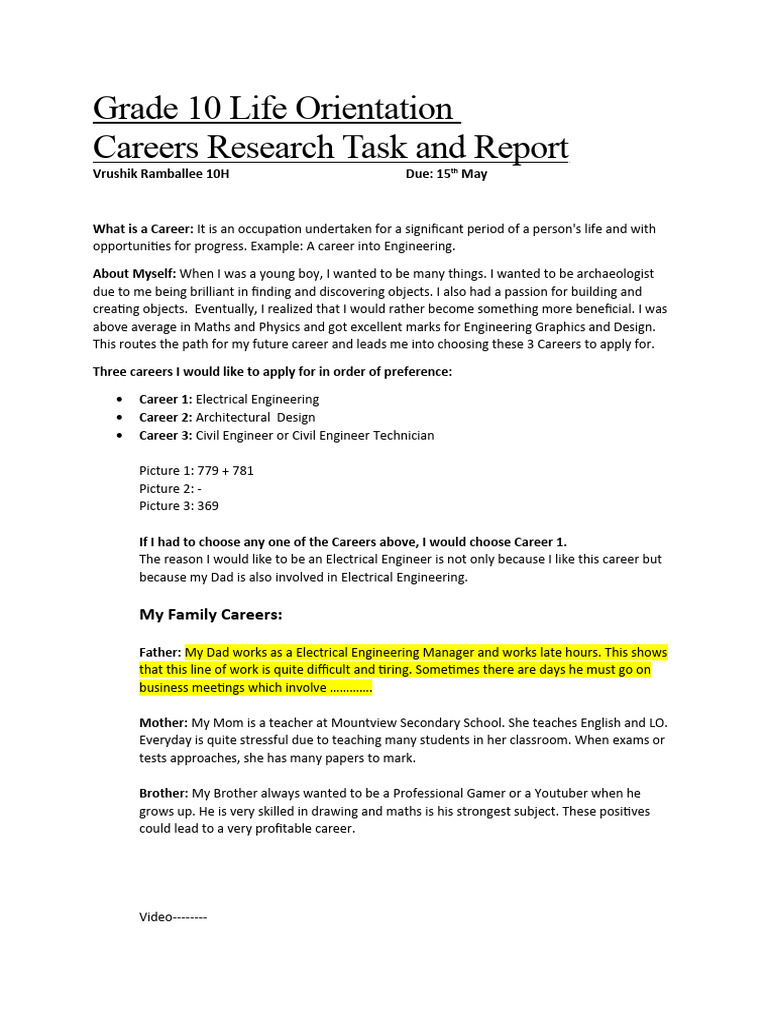 Grade 10 Life Orientation | PDF