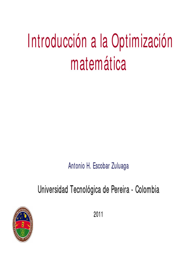 Optimizacion Resumen Presentaciones | PDF | Ecuaciones | Optimización ...