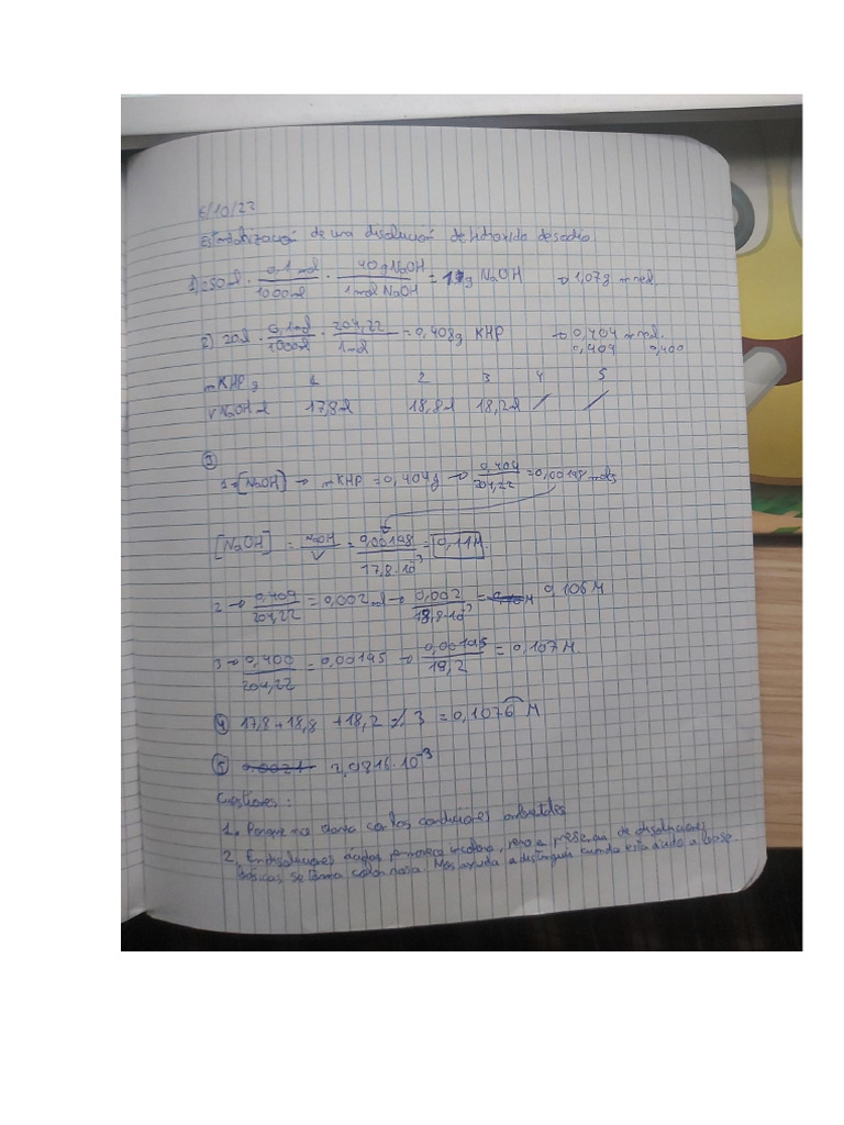 Hugo Cano Naoh HCl | PDF