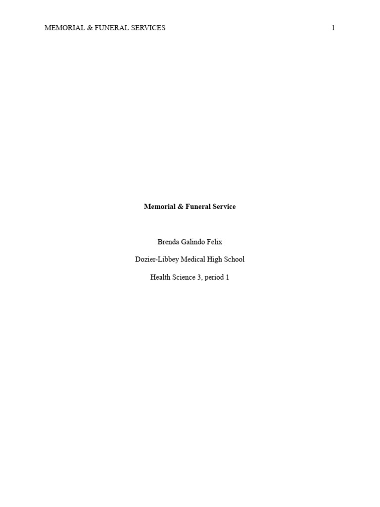 Understanding Memorial & Funeral Services | PDF | Funeral | Heaven