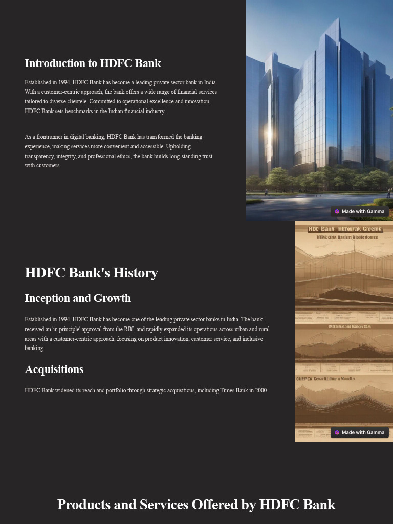 Introduction To HDFC Bank | PDF | Banks | Corporate Social Responsibility