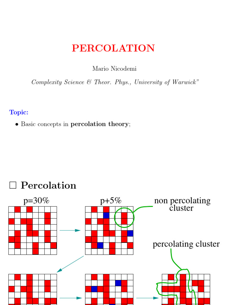 Lesson Percolation | PDF | Geometry | Mathematical Concepts