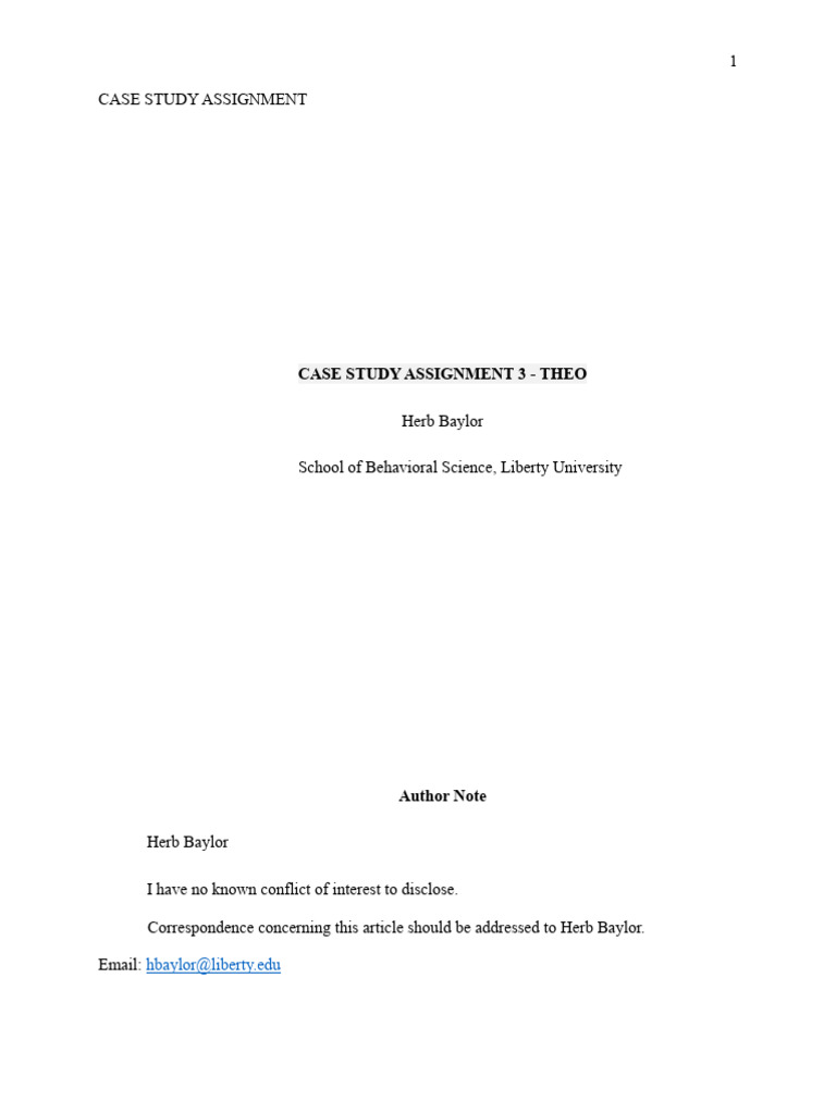 Theo's Case Study 2final | PDF