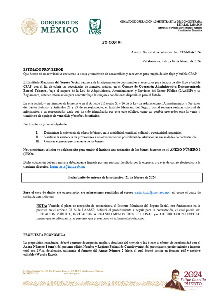 FO-CON-04 (CEM-004-2024) | PDF | México