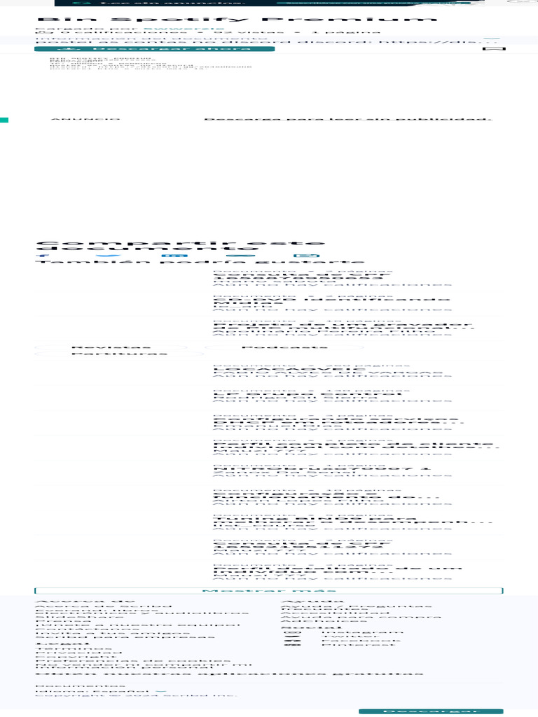 Bin Spotify Premium PDF | PDF | Redes de computadoras | Multimedia