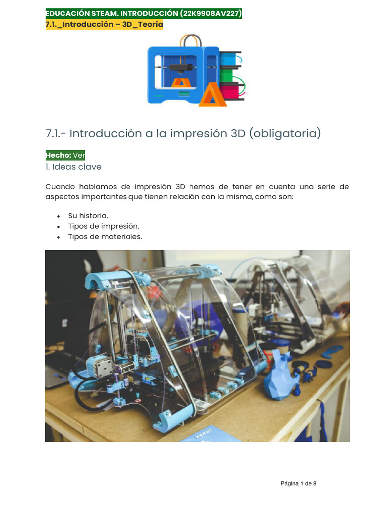 7_1_Introducción_3D_Teoría | PDF | Impresión 3d | Informática