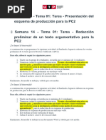 ? Semana 06 - Tema 01 Tarea - Redacción preliminar de un texto argumentativo para la PC1 ...