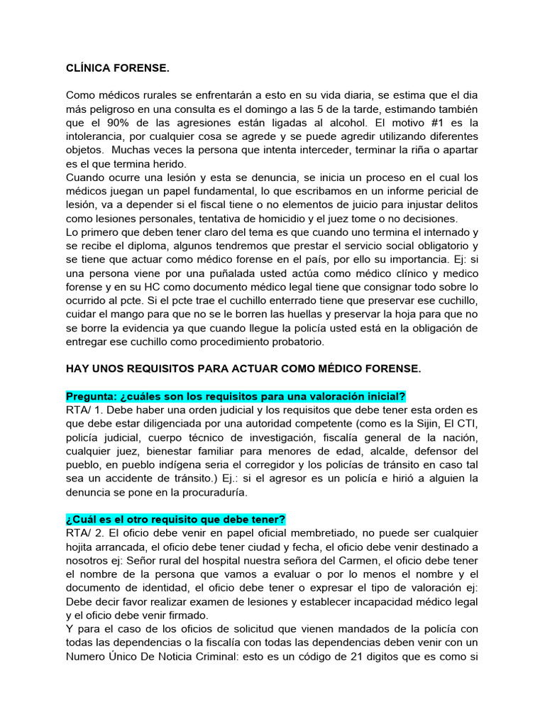 Clínica Forense 2 | PDF | Trauma psicólogico | Historial médico