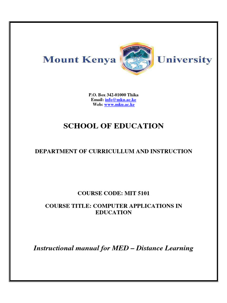 Mit 5101 Computer Applications In Education Pdf Computer Data