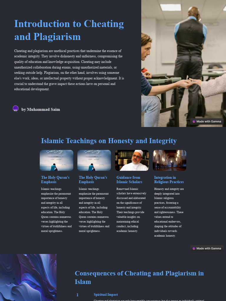 Introduction To Cheating and Plagiarism | PDF | Academic Dishonesty | Integrity