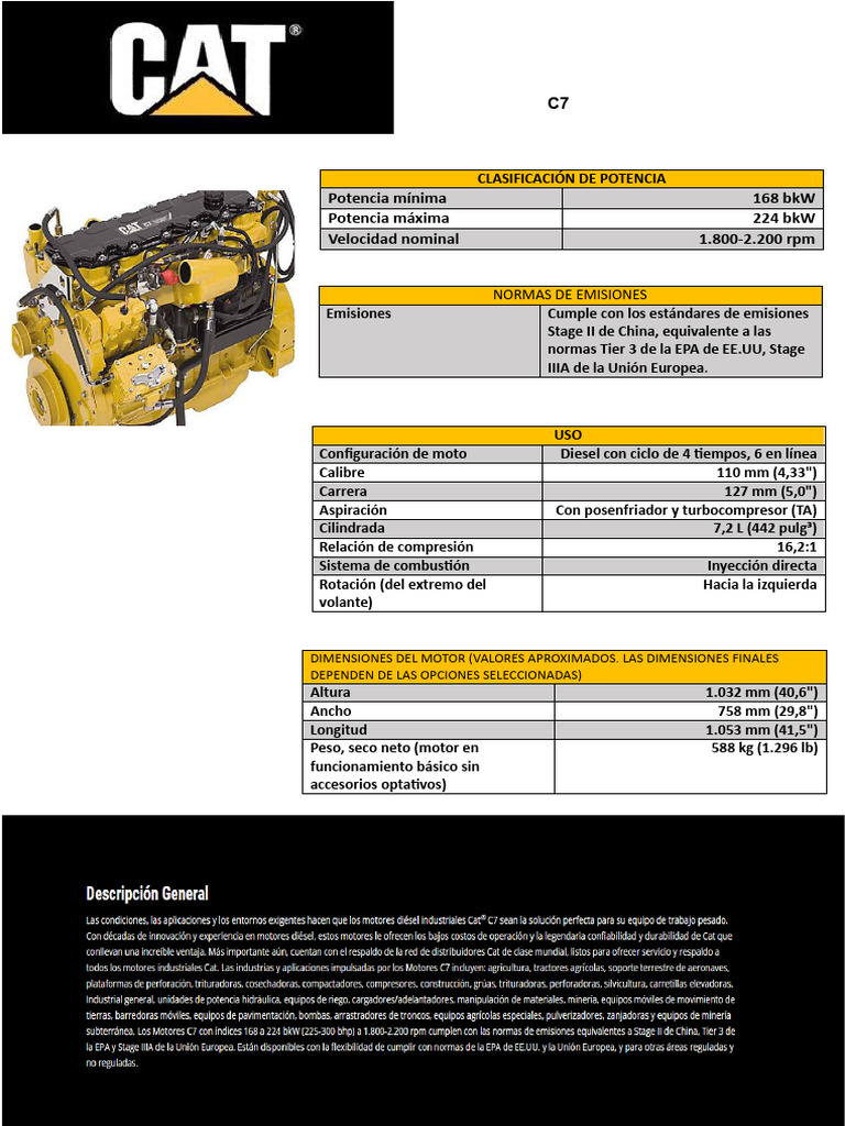 Ficha Tecnica c7 | PDF