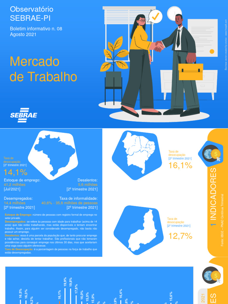 SEBRAE PI Mercado de Trabalho 08 | PDF | Economias | Economia