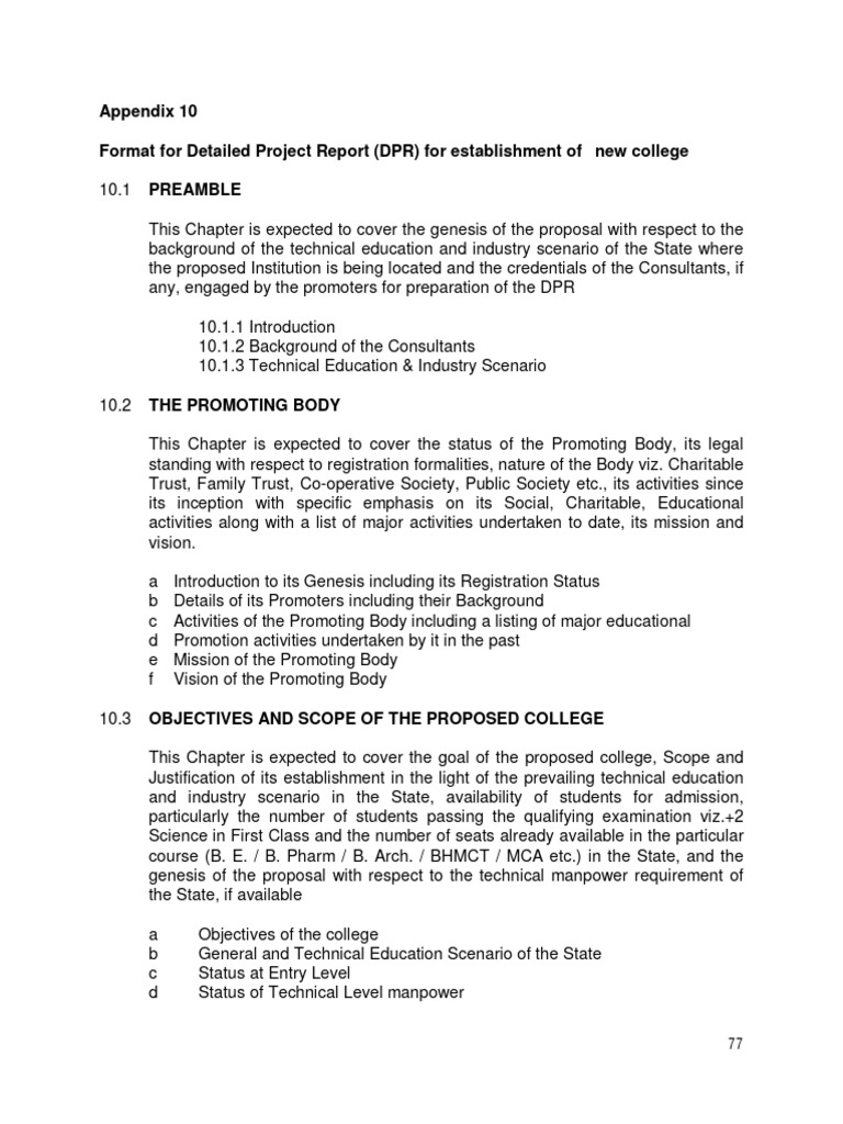 Detailed Project Report Format | PDF | Notary Public | Affidavit
