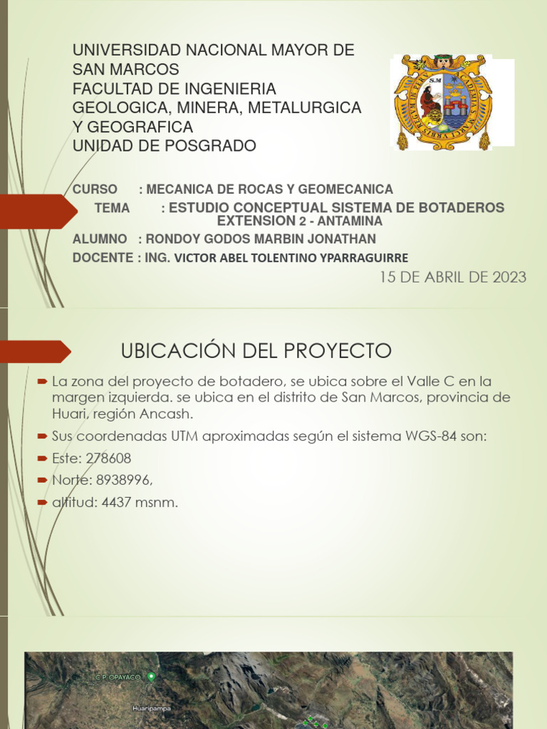 RONDOY GODOS MARVIN - Estudio Conceptual de Sistema de Botaderos | PDF ...