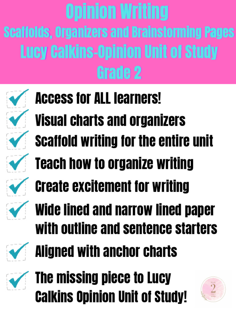 Lucy Calkins-Opinion Unit of Study Grade 2 | PDF | Cognition | Human ...
