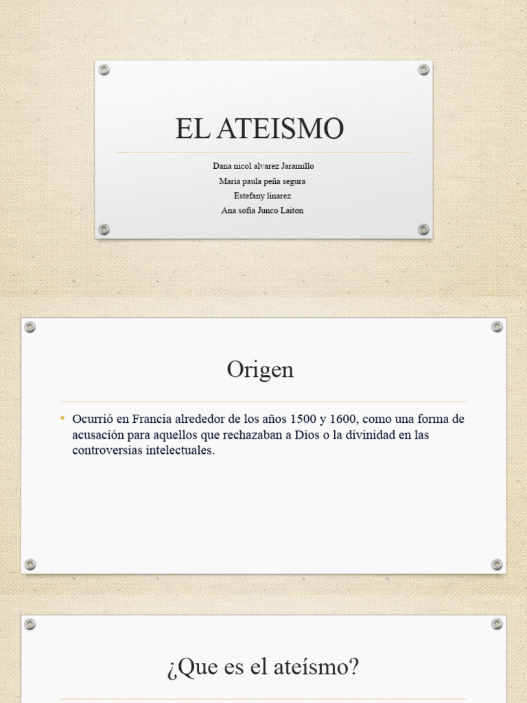 Historia y Tipos de Ateísmo | PDF | Ateísmo | Agnosticismo