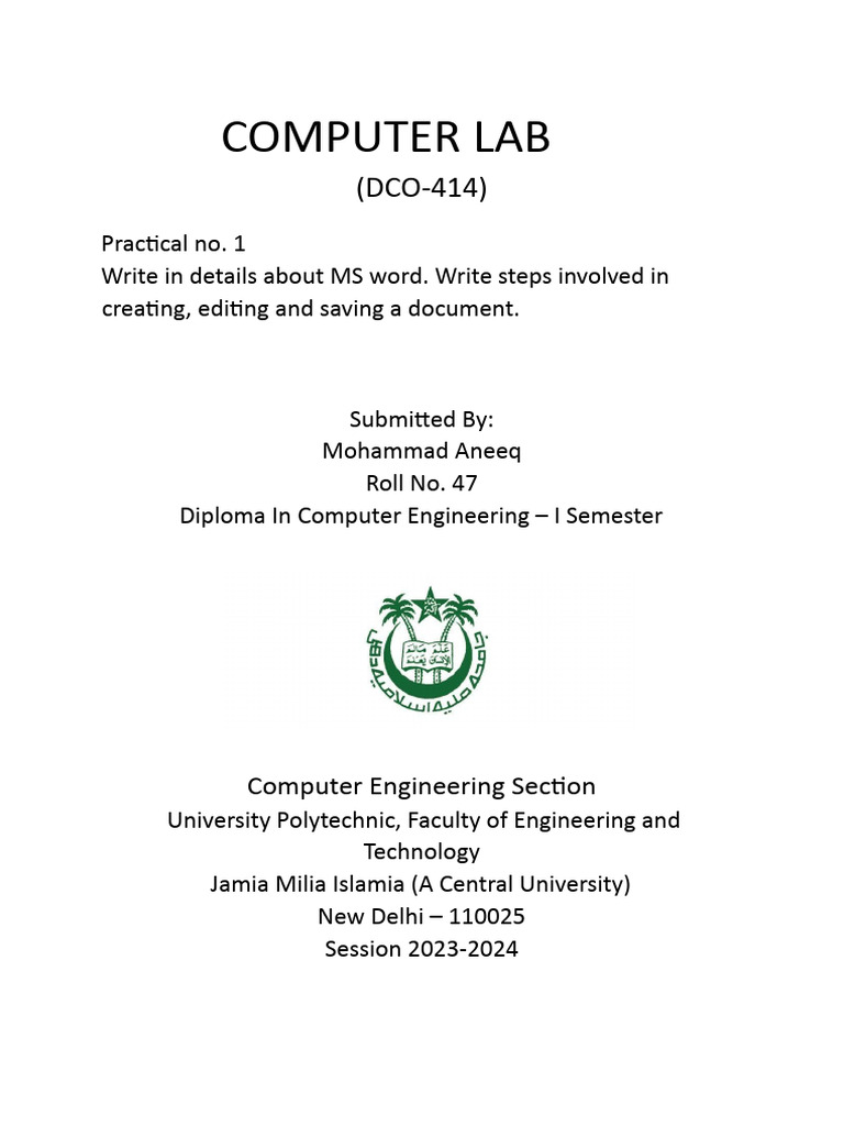 Computer Lab | PDF