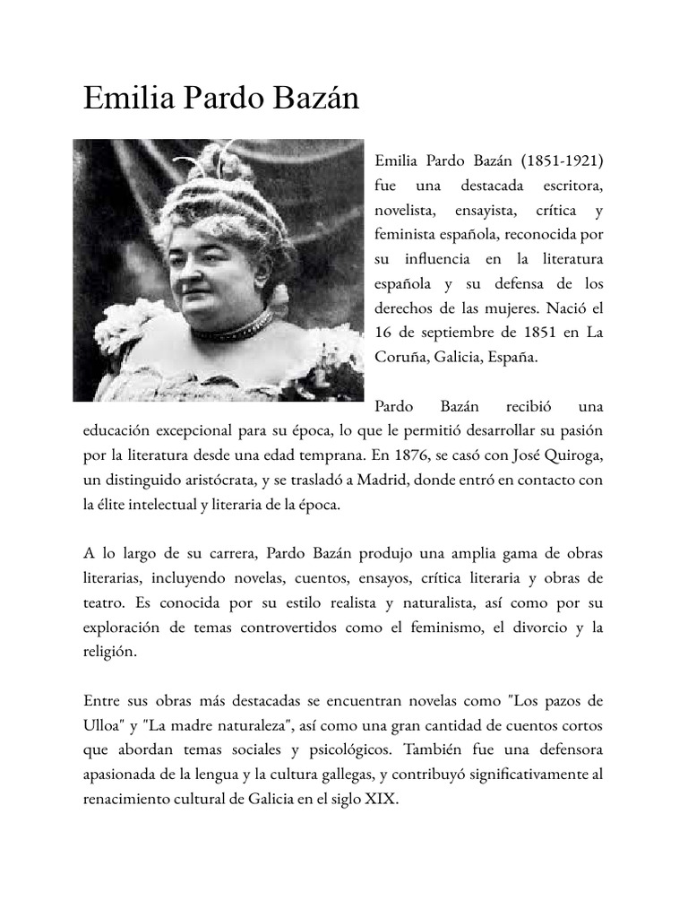 Emilia Pardo Bazán | PDF | Oscar Wilde