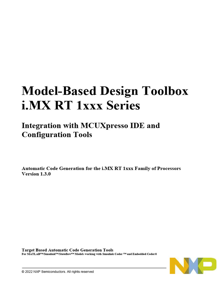 Model Based Design Toolbox IMXRT Series MCUX Tools Integration Quick Guide | PDF | Computer File ...