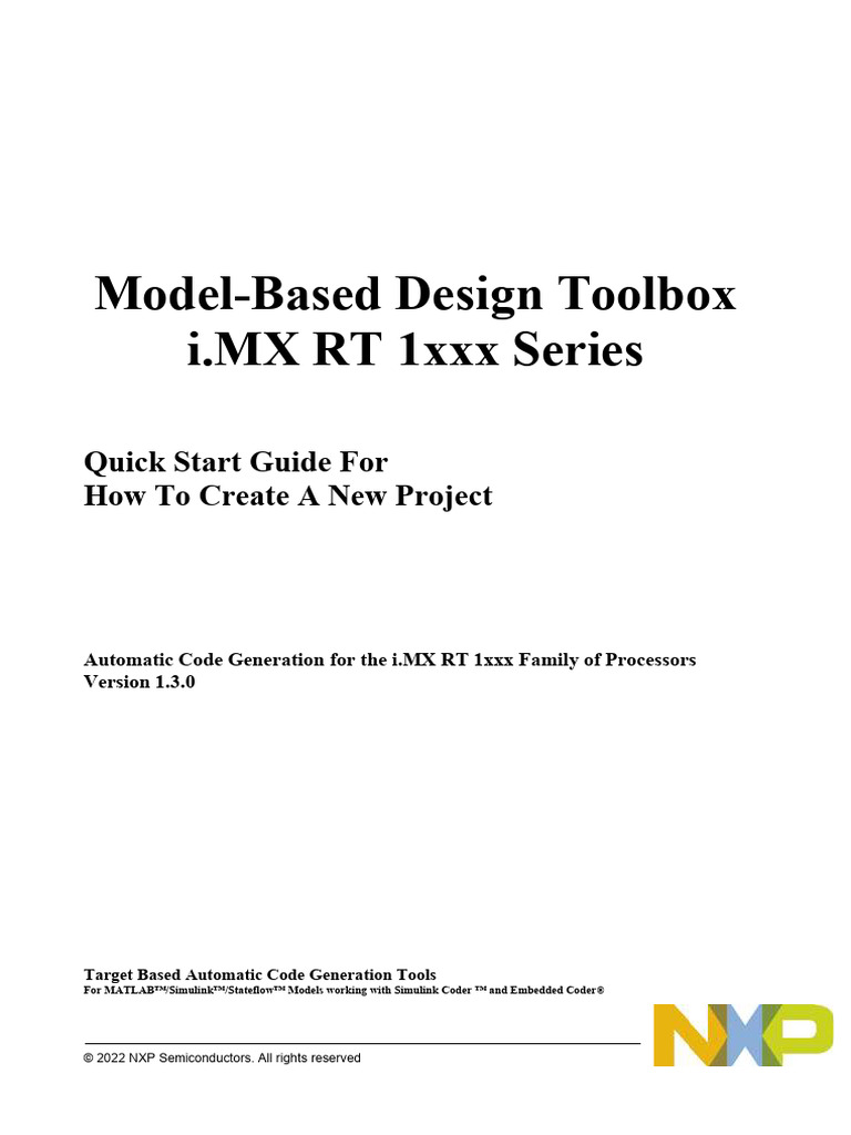 Model Based Design Toolbox IMXRT Series New Project Quick Guide | PDF ...
