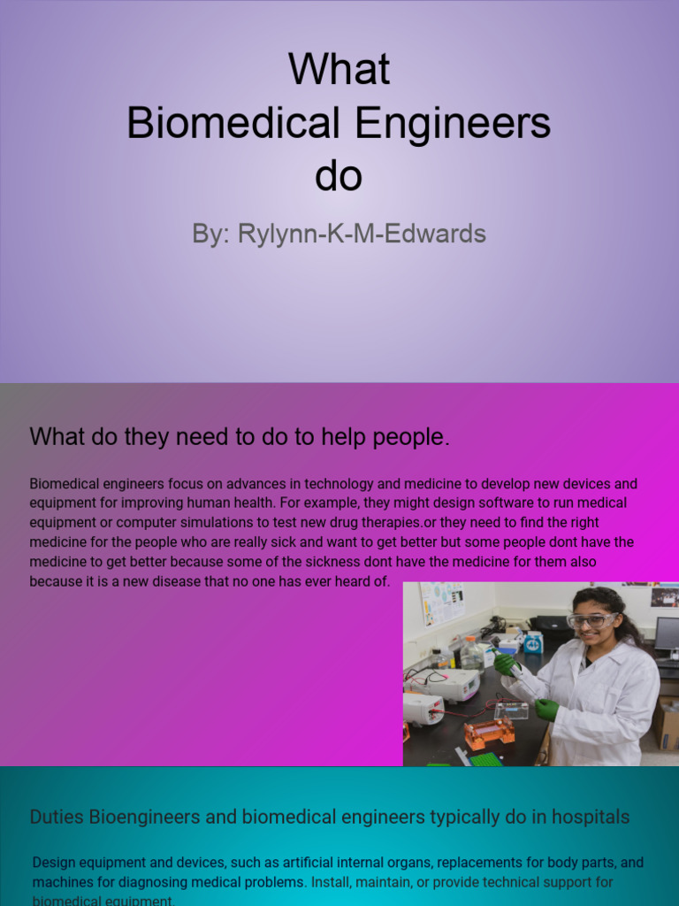 What Biomedical Engineers Do | PDF | Emergency Medical Services | Pharmacy