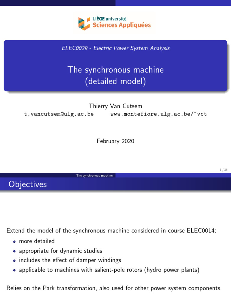 Synchronous Machines | PDF | Electric Generator | Physics