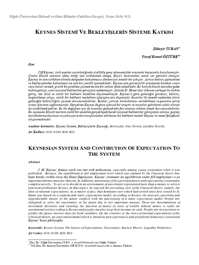 KEYNES Sistem | PDF