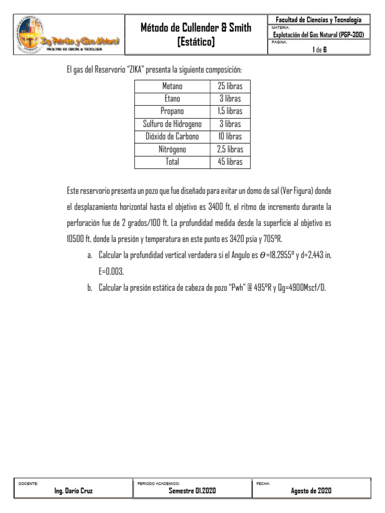 Ejemplo de Aplicación Nro. 2 - Método de Cullender Smith (Estático) | PDF