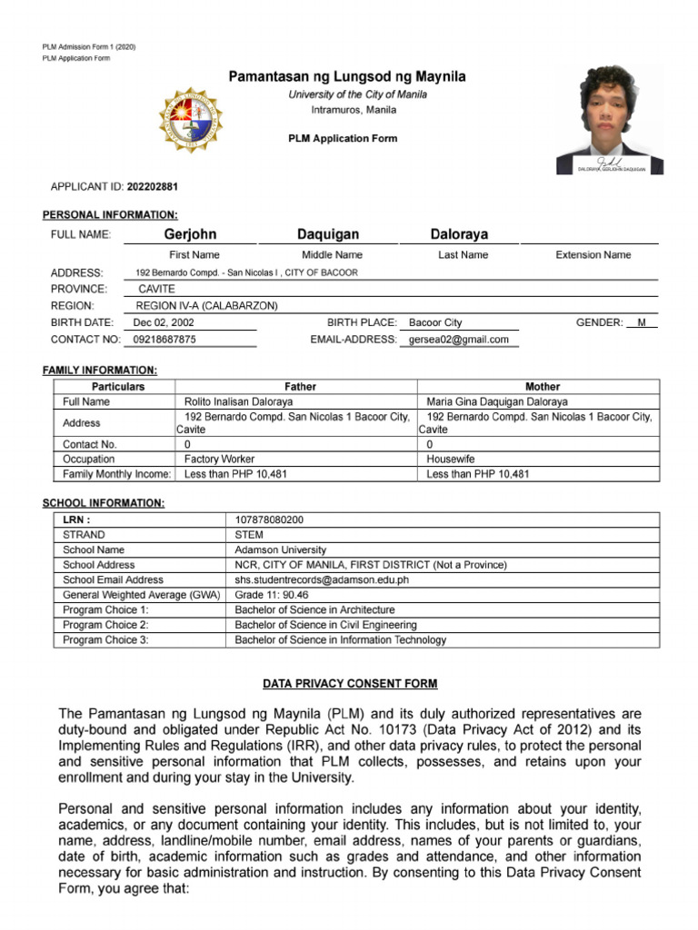 Load File Appform | PDF