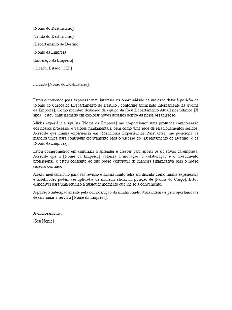 Modelo De Carta De Candidatura 3 Pdf/carta De Candidatura