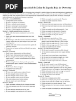 Cuestionario de Discapacidad de Oswestry | PDF | Salud y bienestar