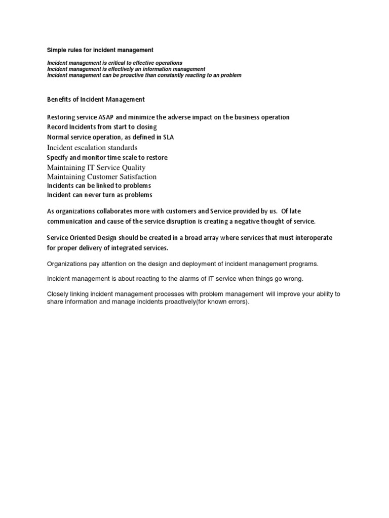 Effective Incident Management Guide | PDF