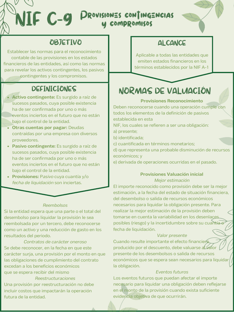 NIF C-9 3 | PDF | Valoración (Finanzas) | Contabilidad