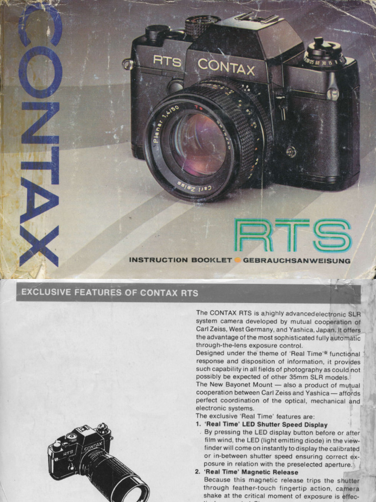 Contax Rts | PDF | Single Lens Reflex Camera | Recording