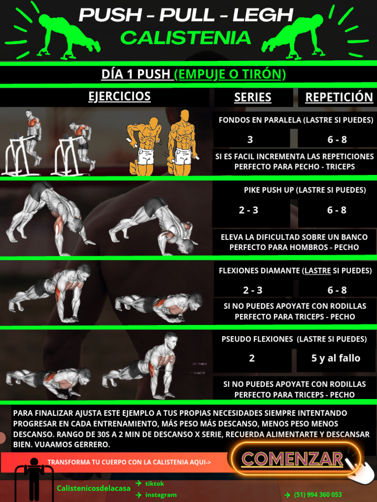 Rutina PPL Calistenia | PDF