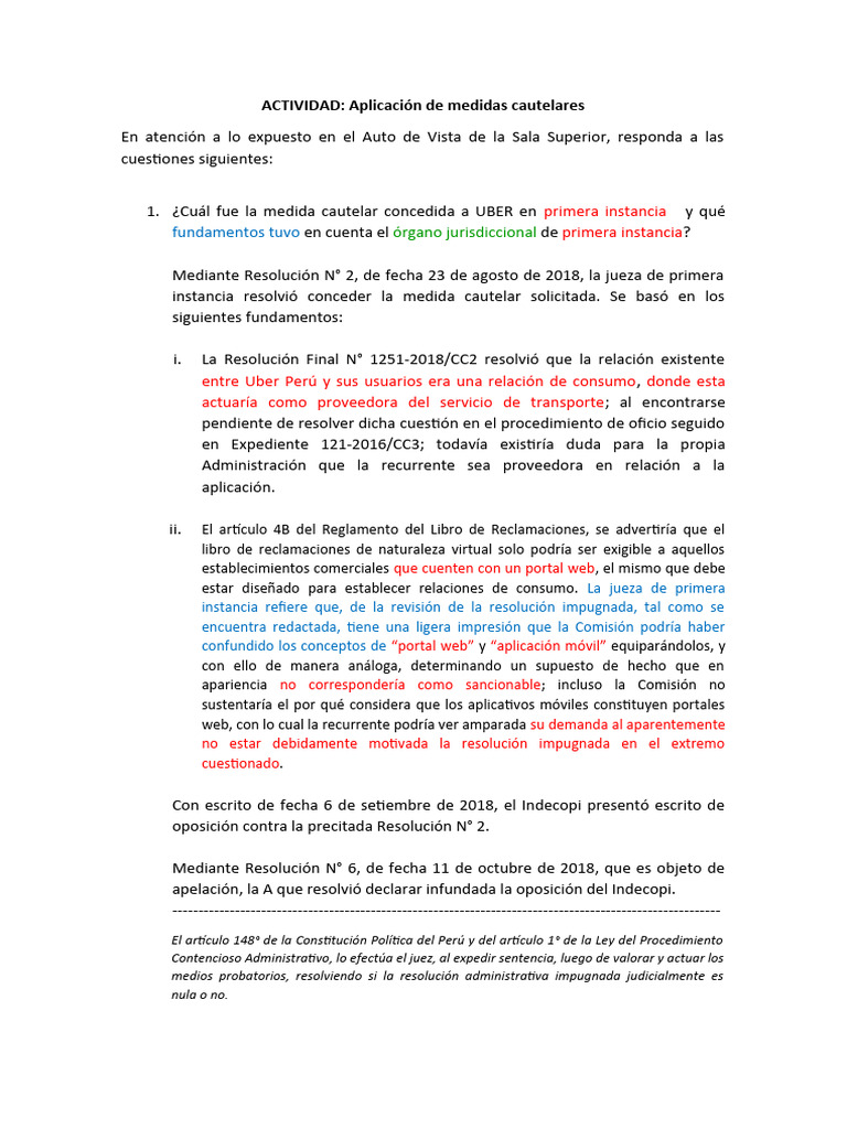 GRUPO 2 - Sustento Medidas Cautelares | PDF